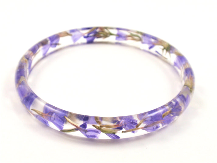 Skinny Flower Bangle - Real Flower Stacking Bracelet | Smile with Flower